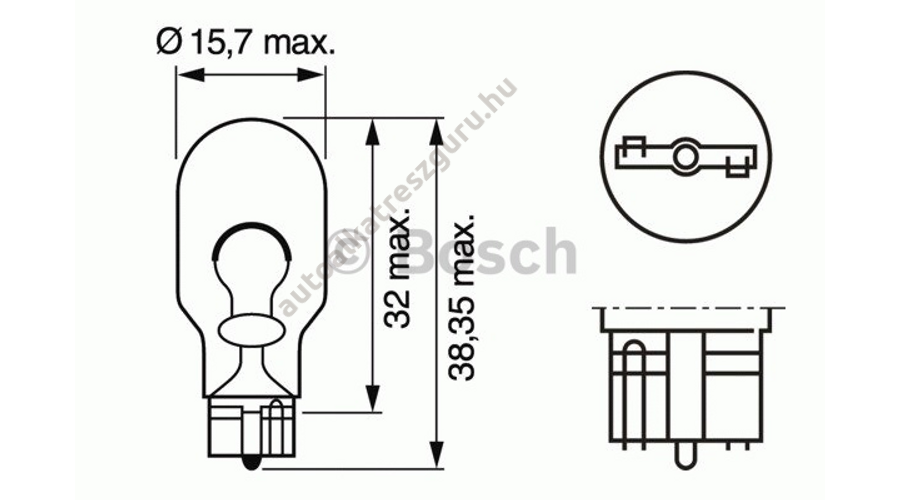 Bosch 1987302205 izzó 12V W16W - W16W izzók - Autóalkatrész Webáruház ...